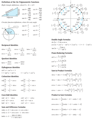 [Solved] calacus how to pass it - Calculus I (MATH 181) - Studocu