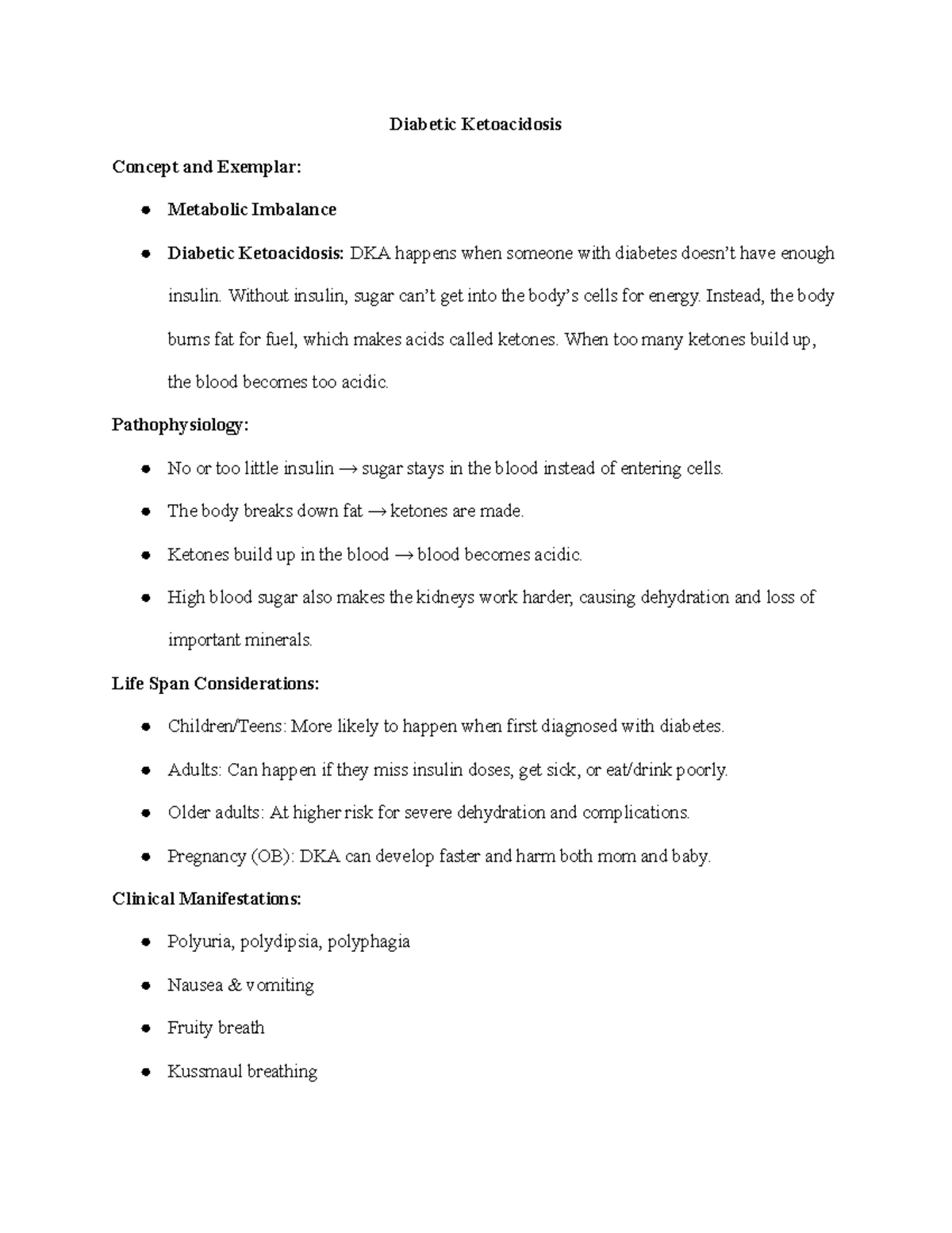 Diabetic Ketoacidosis (DKA): Pathophysiology, Diagnosis, and Nursing ...