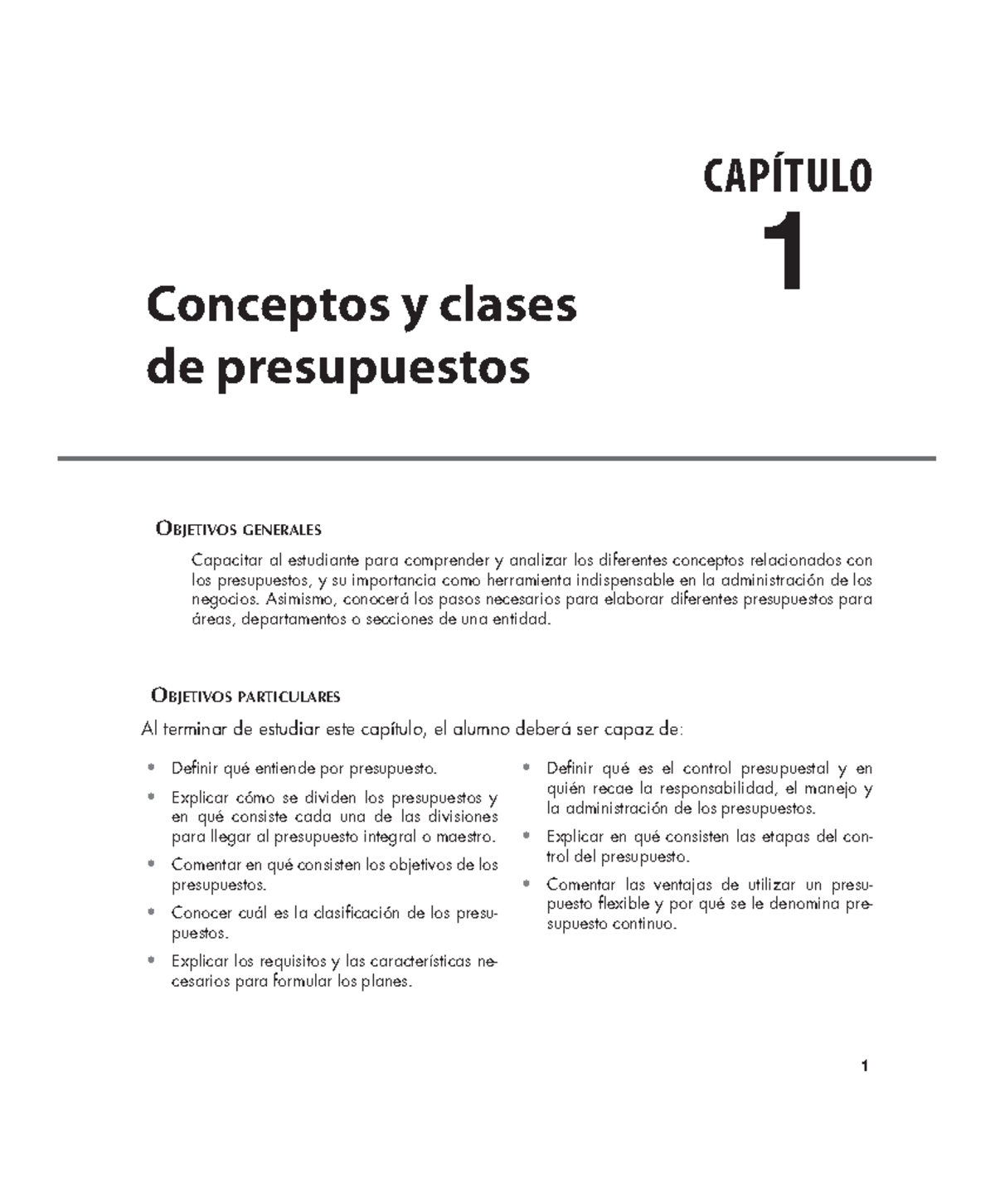 Conceptos y Clases de Presupuestos - Curso AC123 - Studocu