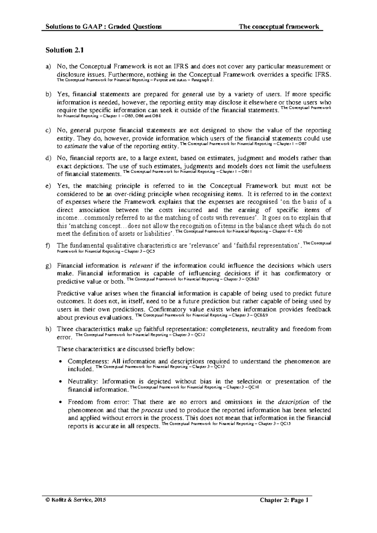 Solutions to GAAP: Graded Questions on Conceptual Framework (ACCT 202) - Studocu