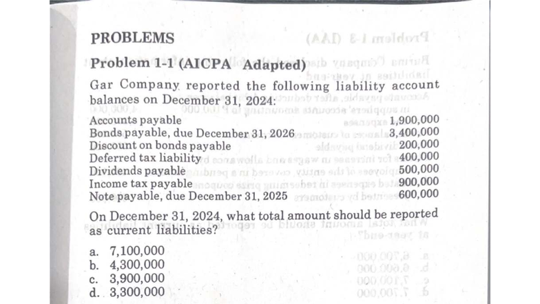 Intermediate Accounting 2: Chapter 1 Liabilities Problems - Studocu