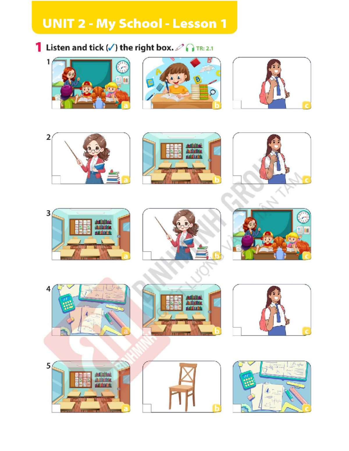 WW3.A - Unit 2 Review 1: My School Lesson Activities - Studocu