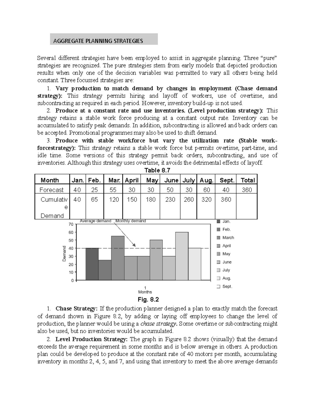 Aggregate Planning Strategies: Understanding the 3 Key Approaches - Studocu