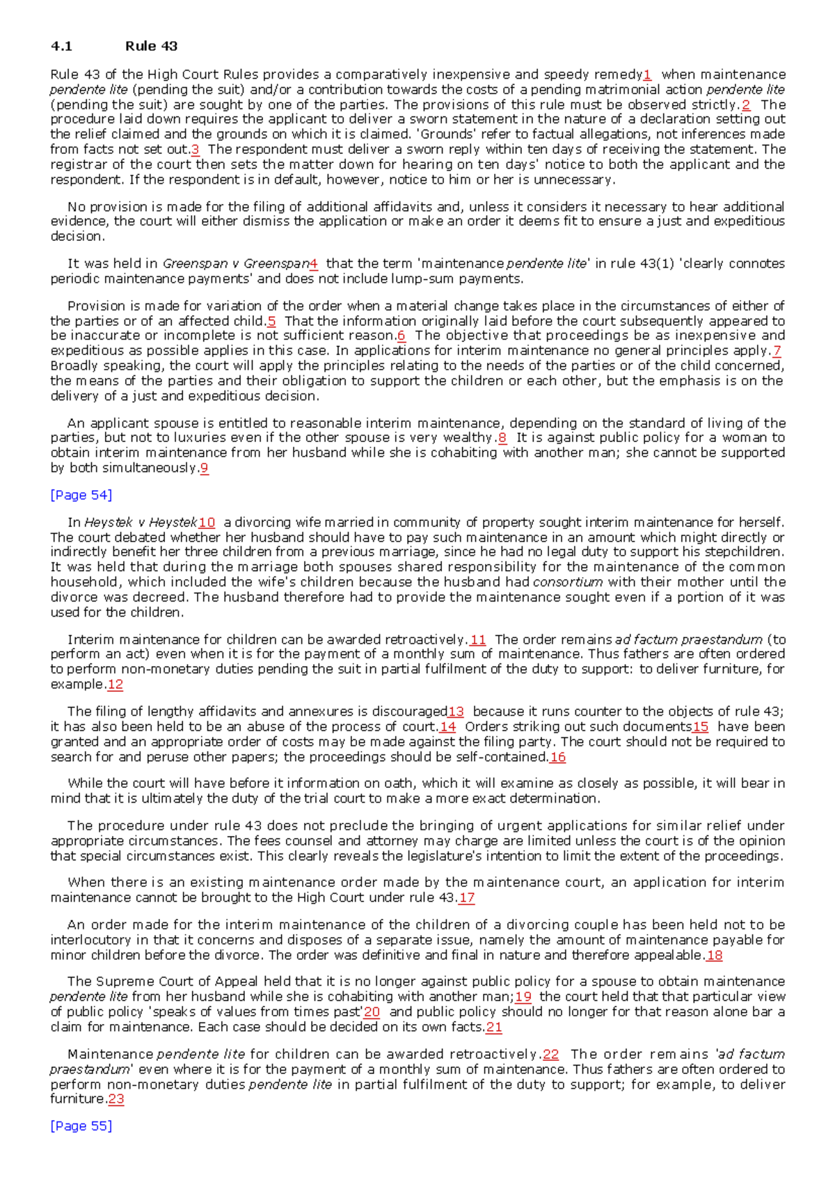 Rule 43: Essential Notes on Interim Maintenance Procedures - Studocu