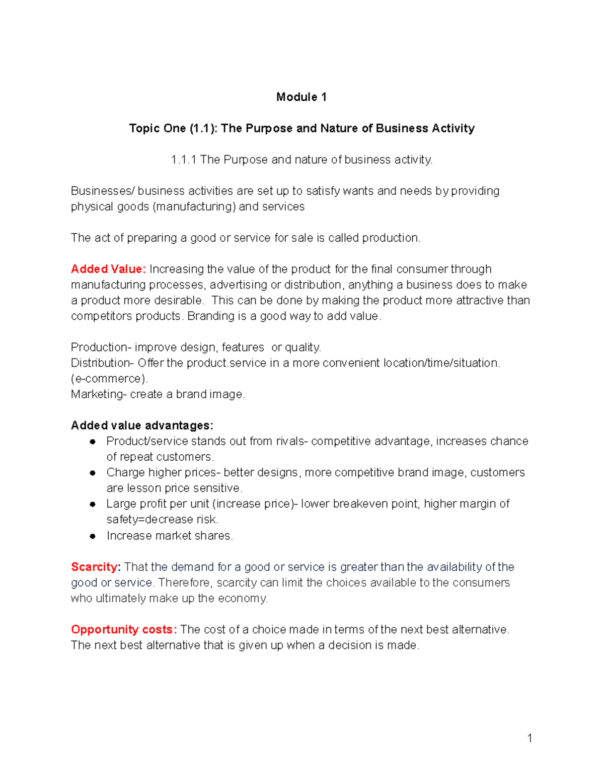 IGCSE Business Studies Notes: Purpose, Nature & Growth of Business ...