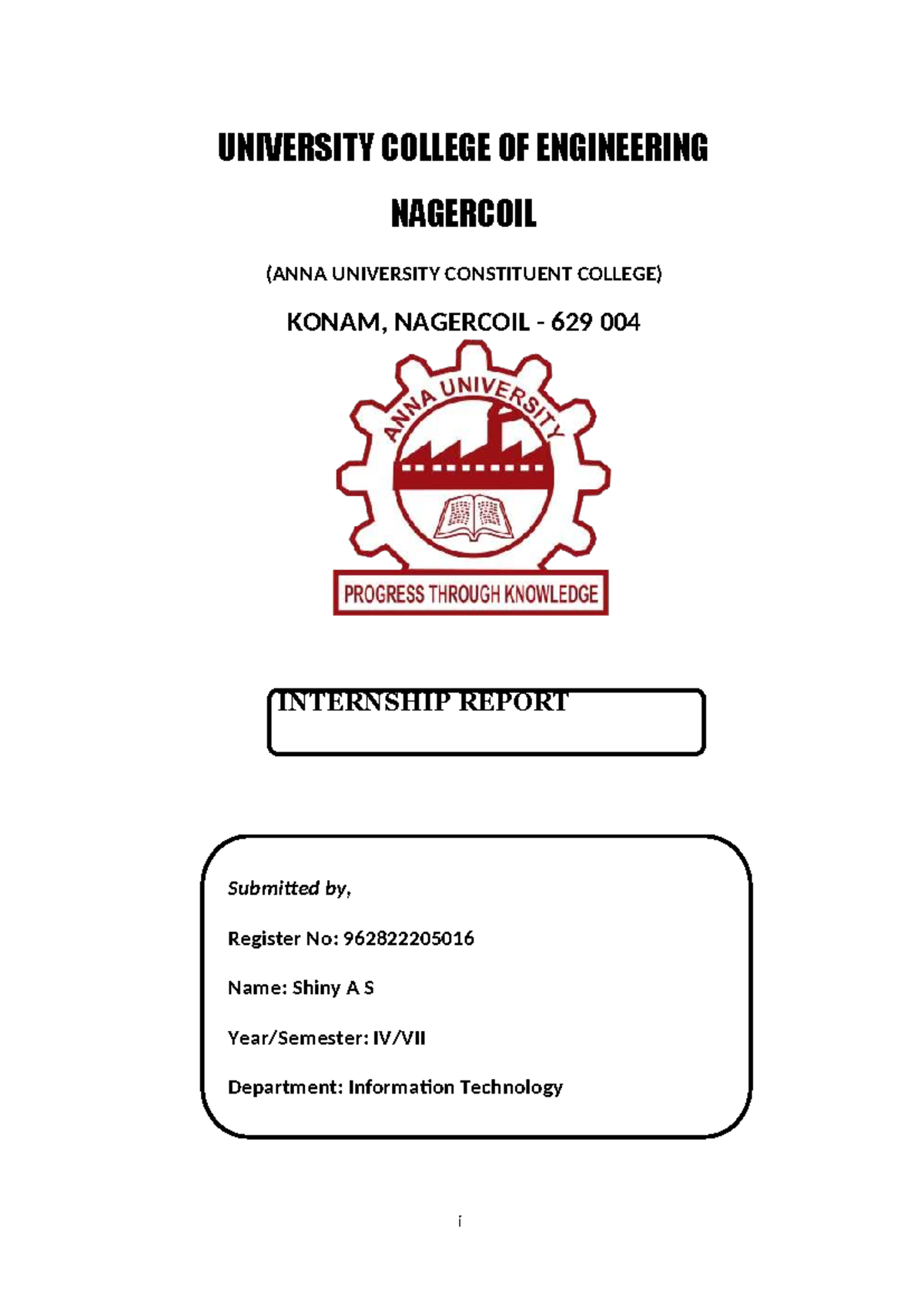 Internship Report on Full Stack Web Development - IT Dept. - Studocu
