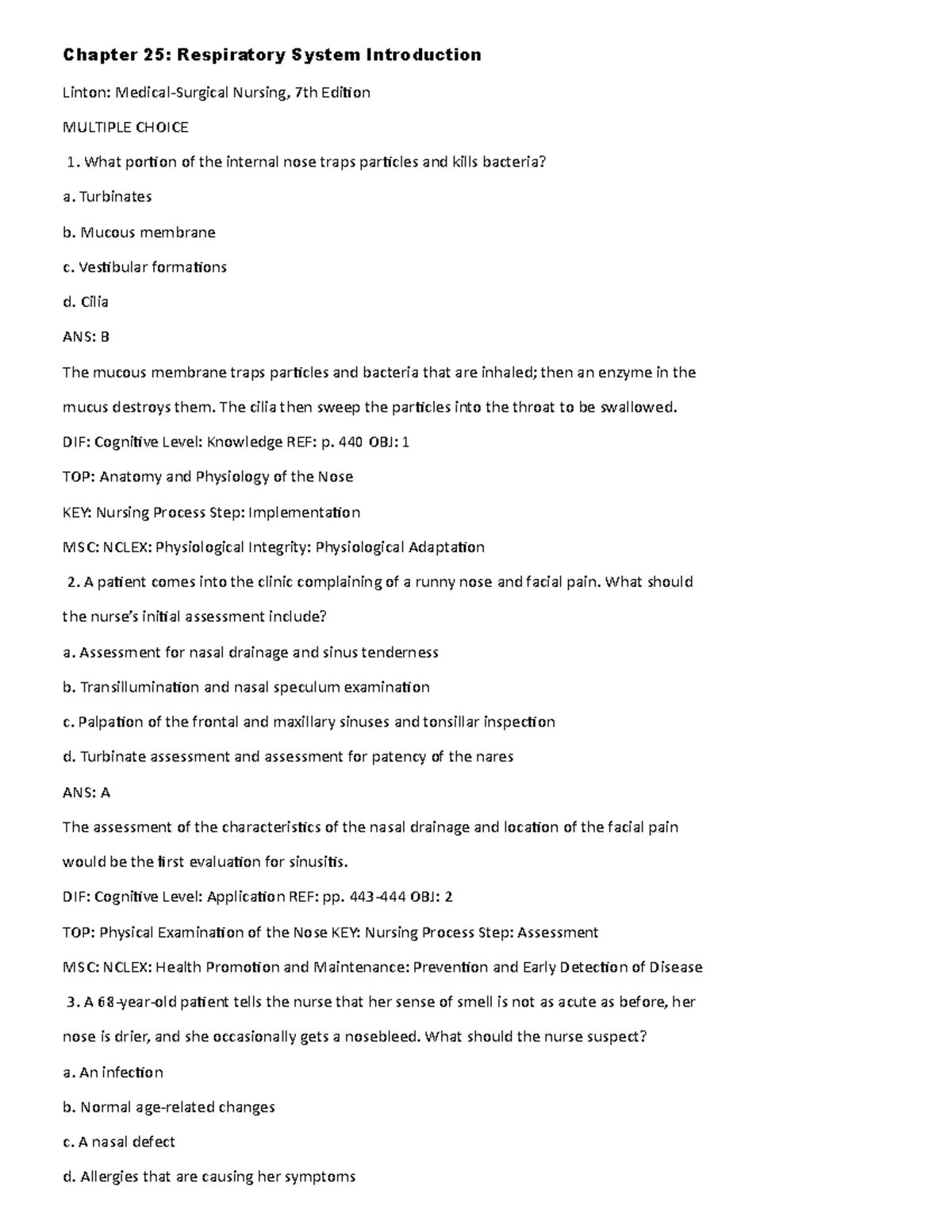 Chapter 25: Respiratory System Intro - Key Terms & Quizlet Flashcards ...