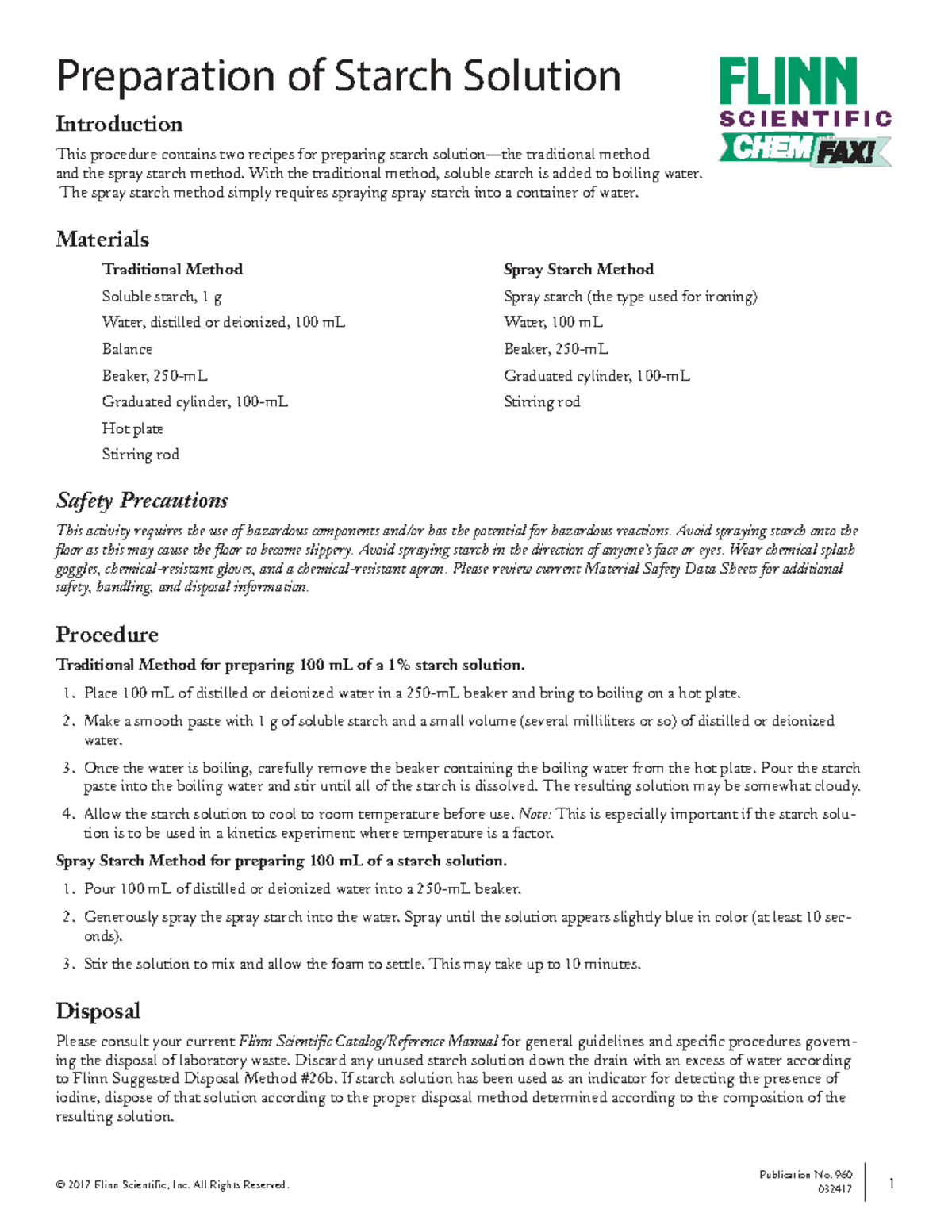 Preparation of Starch Solution: Traditional & Spray Methods (Chemistry ...