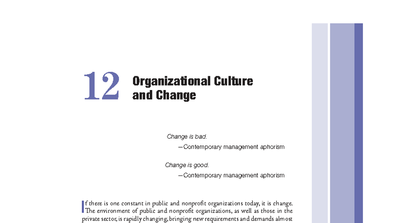 Organizational Culture and Change: Insights for Management (Course Code ...