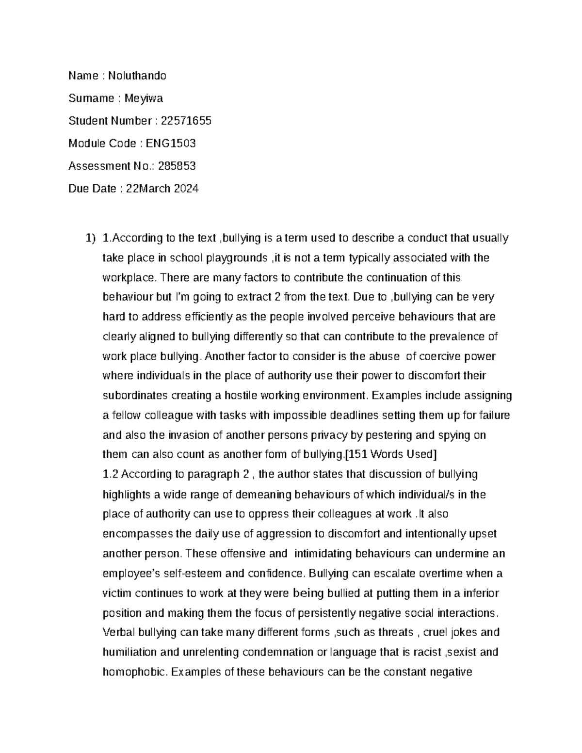 Assignments submission declaration form - STUDENT DECLARATION THE ...