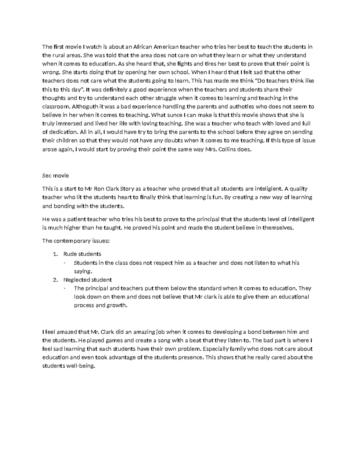 Analysis of Inspirational Teaching in Movies: A Review of Two Films ...