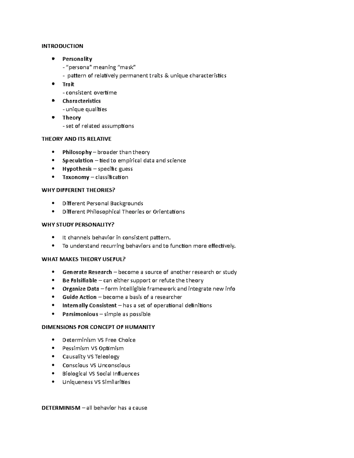 TOP - KEY Answers THEORIES OF PERSONALITY - MODULE 3. FROMM (Humanistic ...