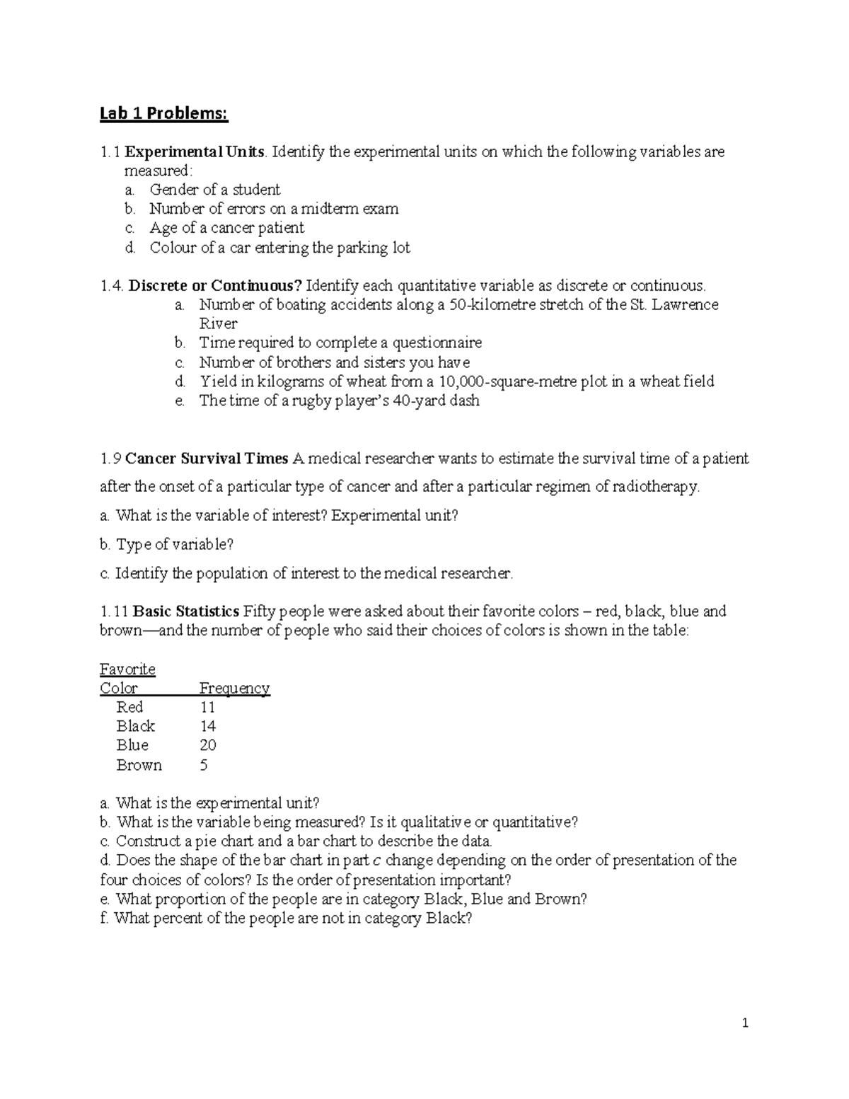 Lab 1 Problems: Jan - Lab/Tutorial 1 Practice Questions - Studocu