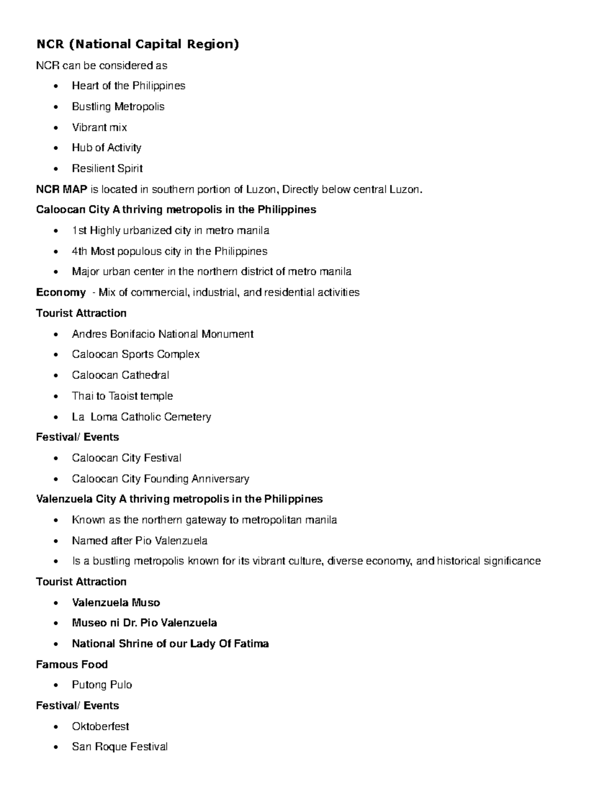 Reviewer - NCR (National Capital Region) NCR can be considered as ...