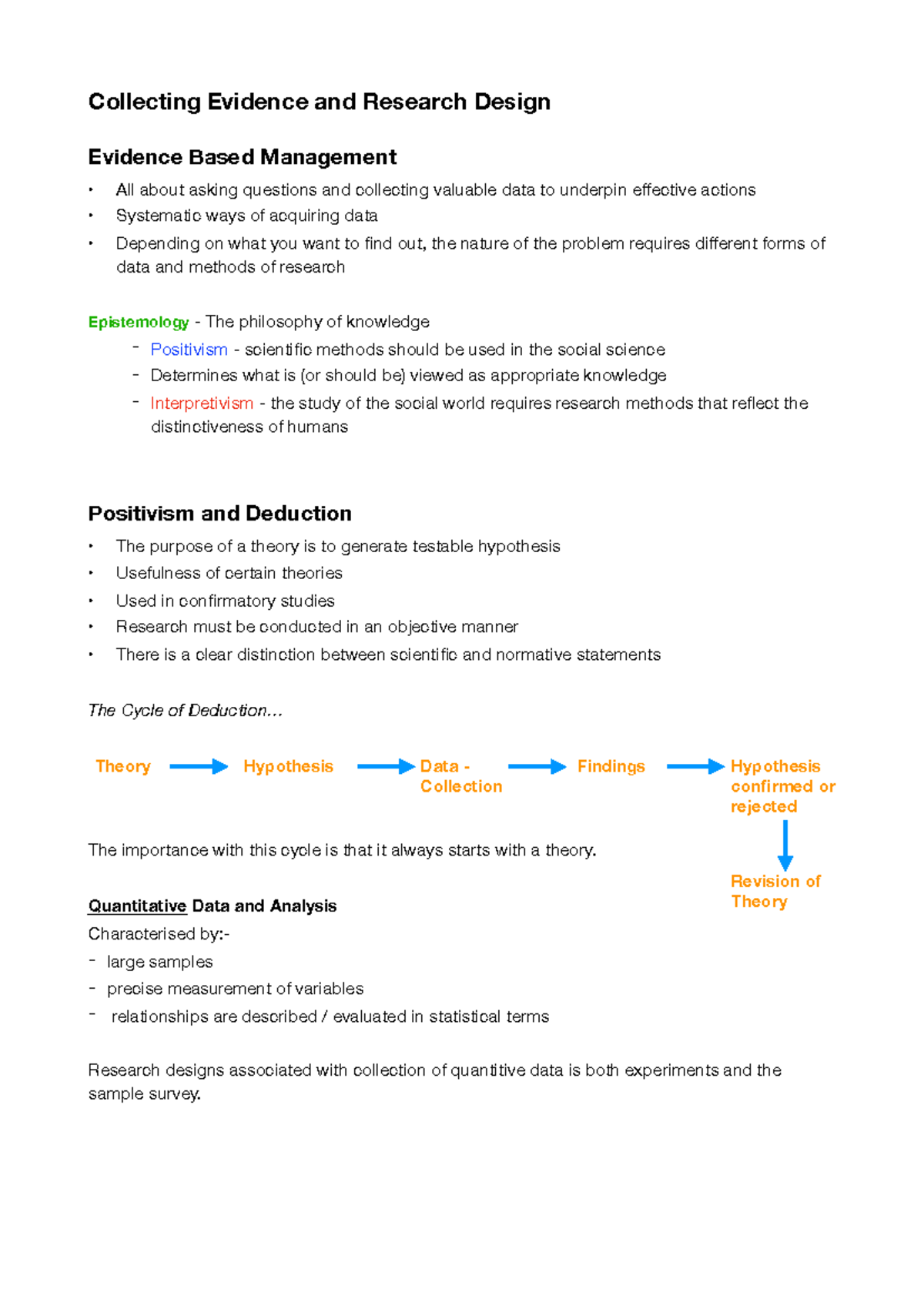 (7) Collecting Evidence and Research Design - Collecting Evidence and ...