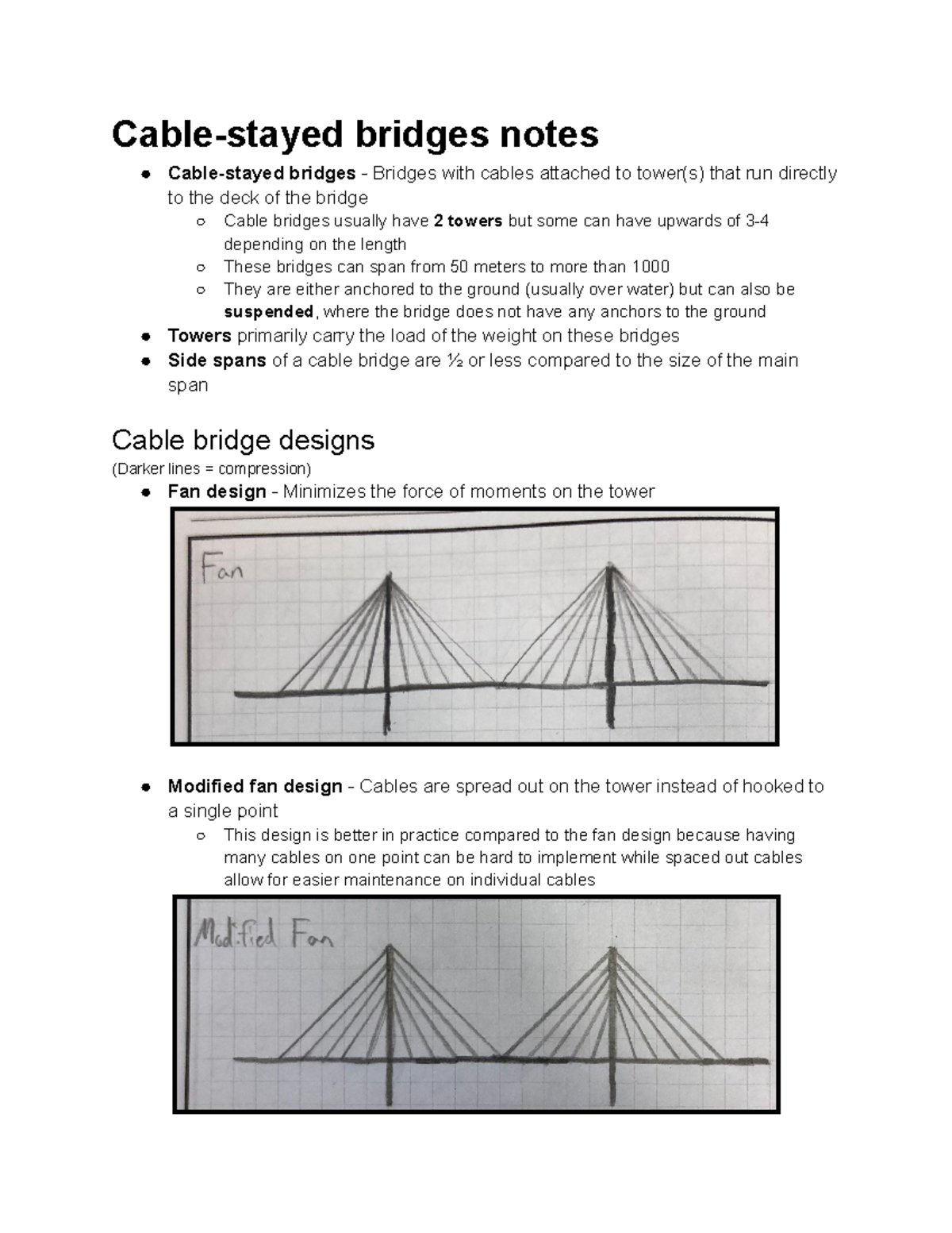 Cable-stayed bridges - Suspension bridges need at least 2 towers so ...