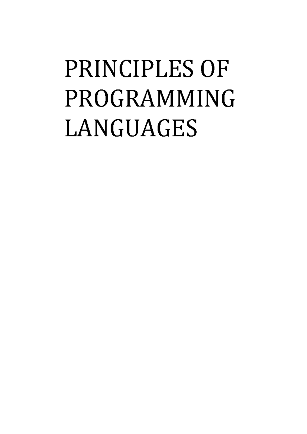 PPL Complete Notes: Units 1-5 on Programming Language Principles - Studocu