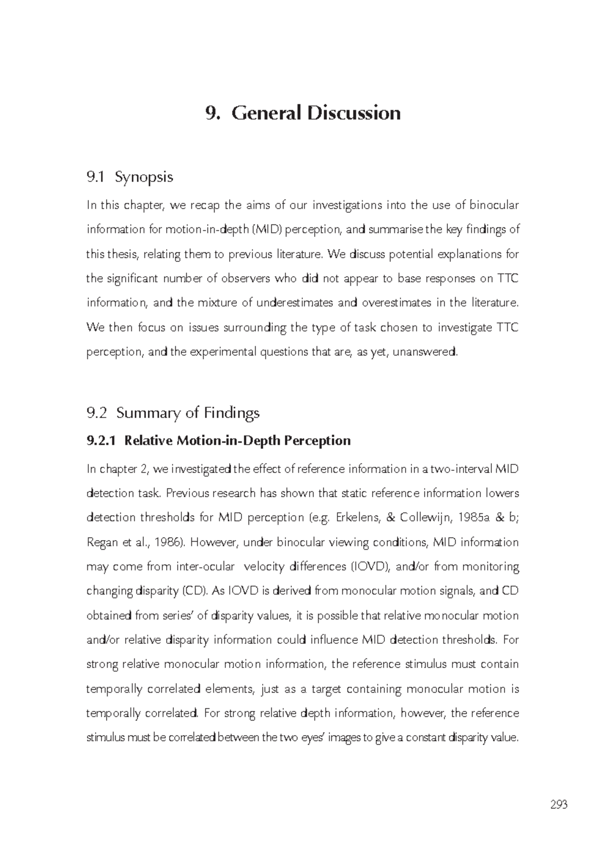 Venture Vision 22 - 293 9. General Discussion 9 Synopsis In this ...