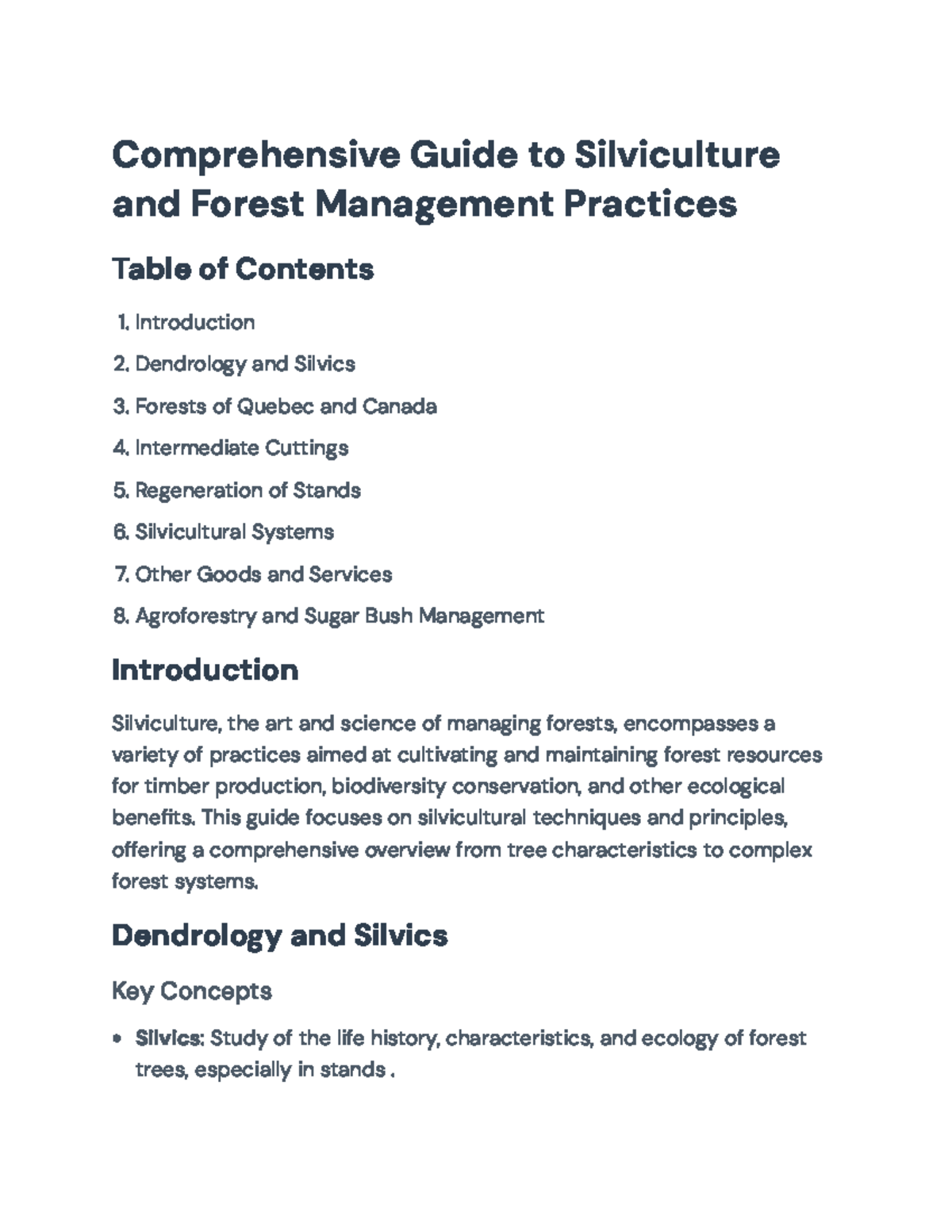 Comprehensive Guide to Silviculture and Forest Management Practices ...