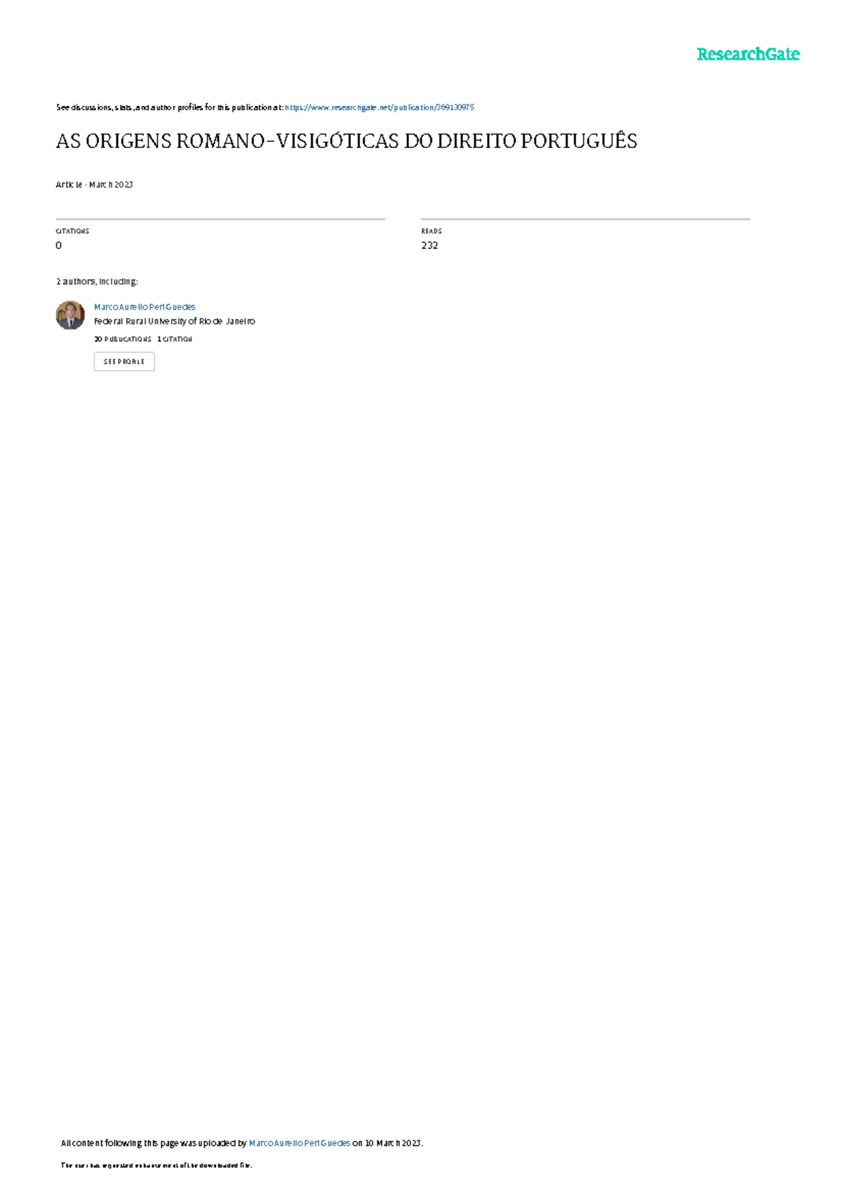 As Origens Romano-Visigóticas do Direito Português e suas Influências ...