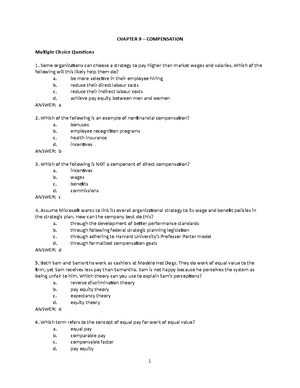 Chapter 6 - Employee Selection - CHAPTER 6 – EMPLOYEE SELECTION Multiple Choice Questions When ...