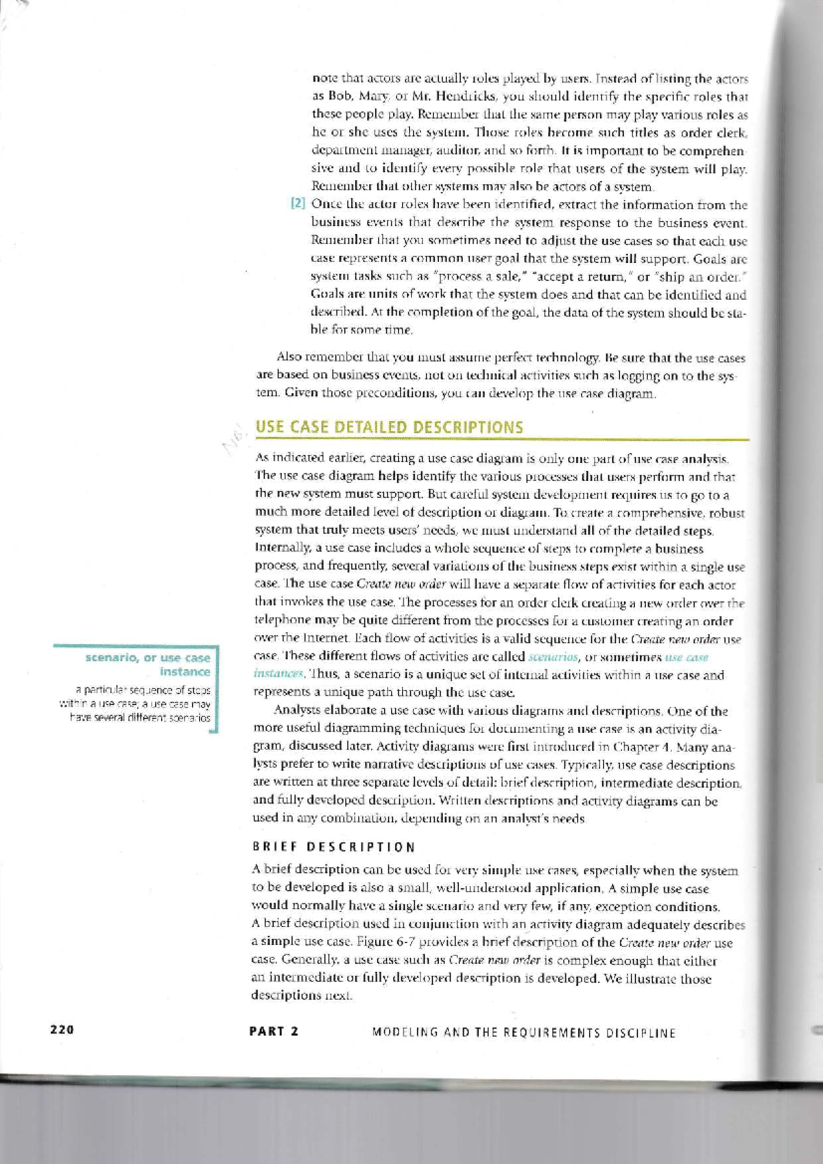 Use Case Description: Create New Order (Final Exam) - Studocu