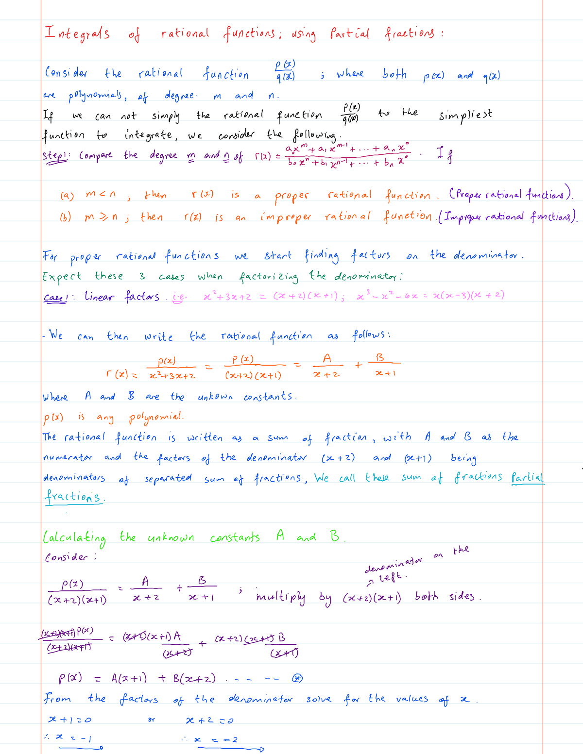Math 196 Final Exam Study Guide: Integrals of Rational Fractions - Studocu