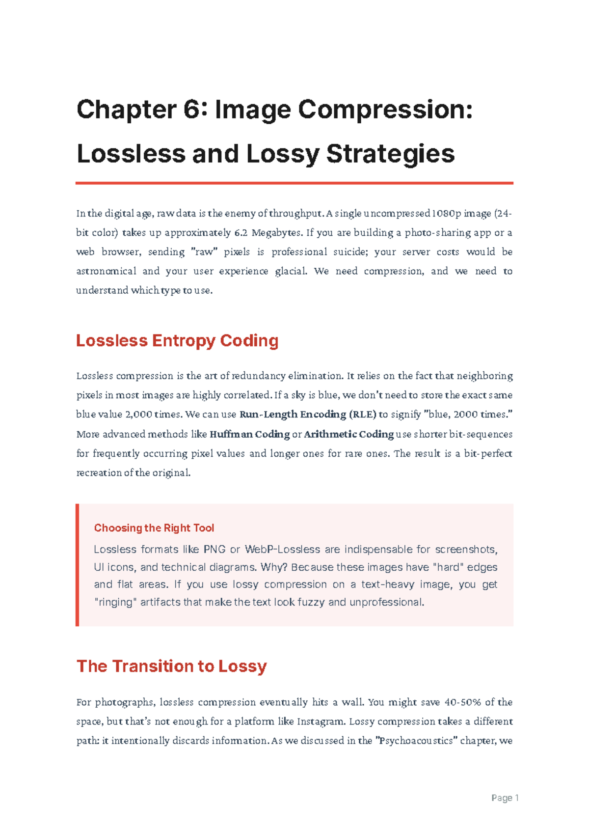 Chapter 06: Image Compression Techniques - Lossless vs. Lossy - Studocu