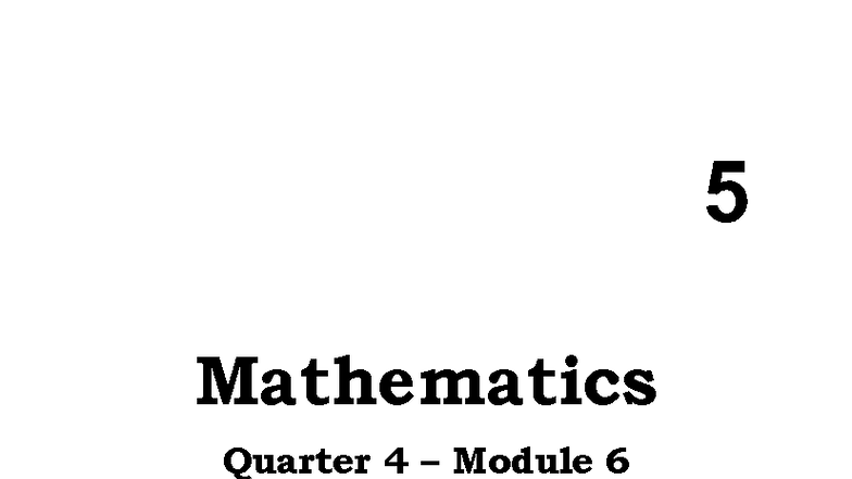 MATH 5 Q4 WEEK 8-9 Module 6: Understanding Experimental Probability ...