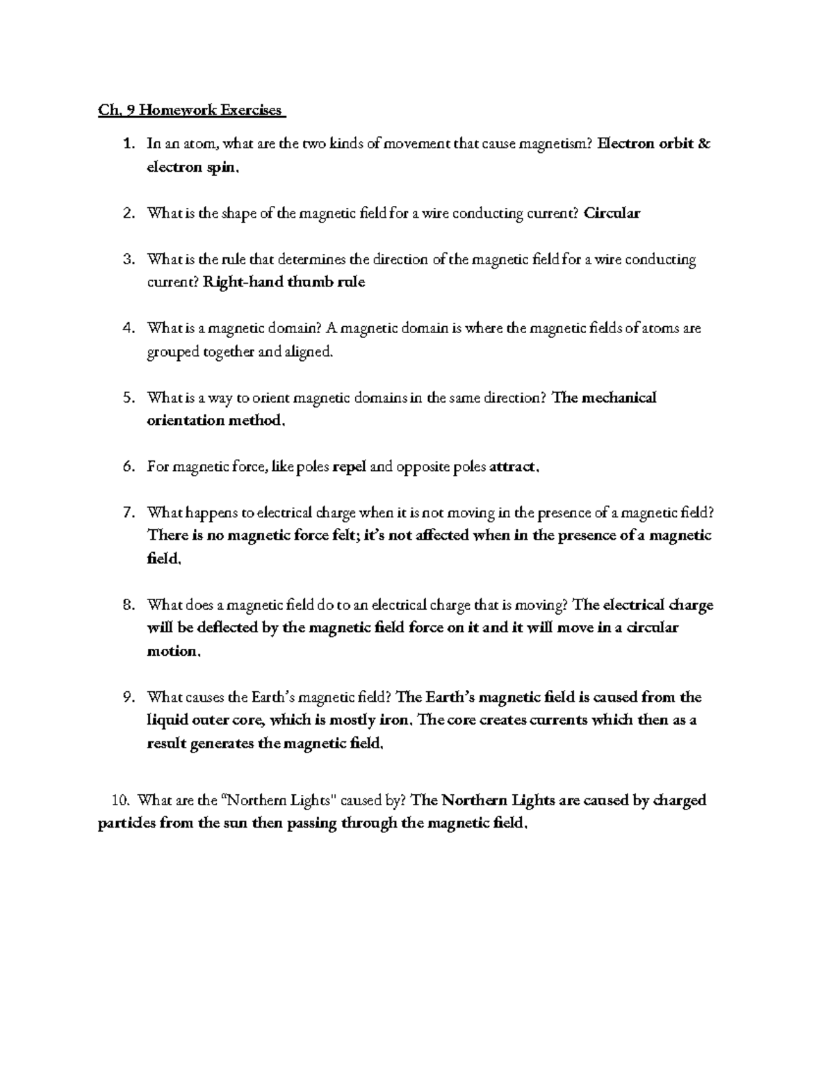 SCI113 Fall2023 Ch9 HW - Assignment - Ch. 9 Homework Exercises 1. In an ...