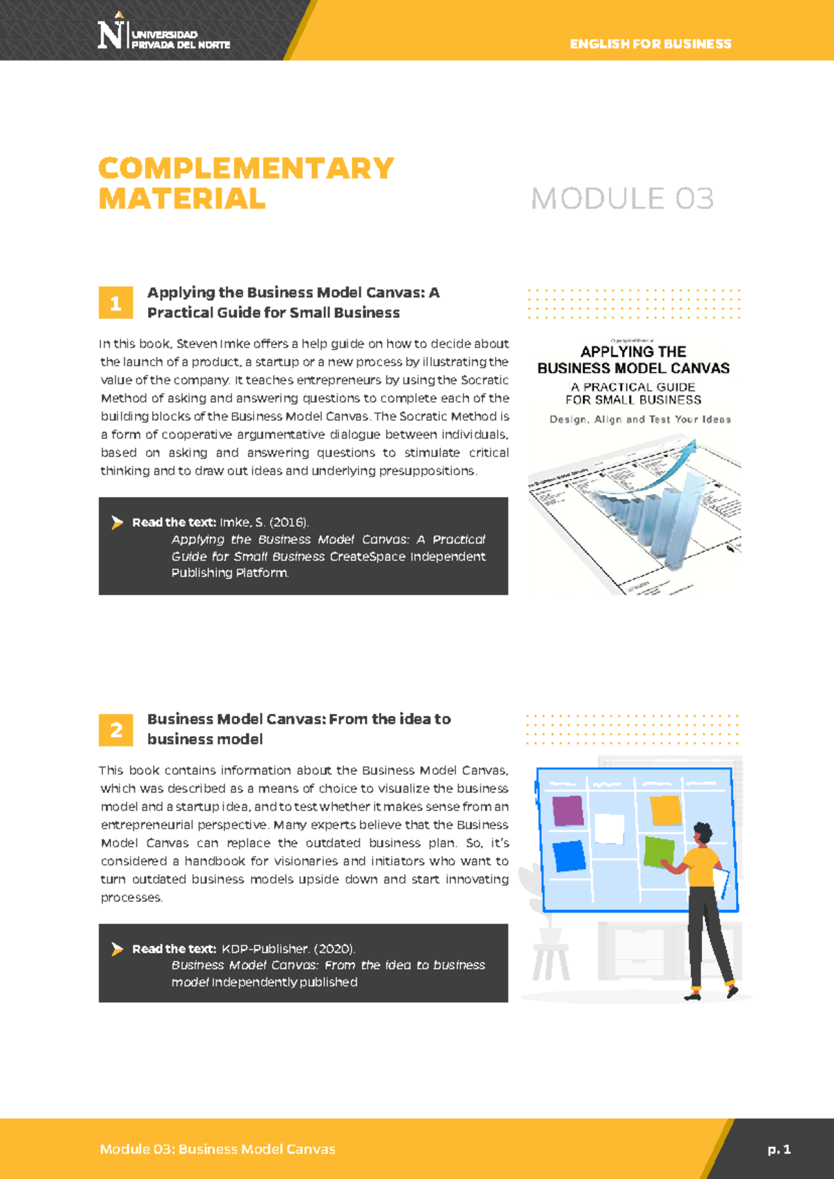 Complementary Material: Business Model Canvas Guide for ...