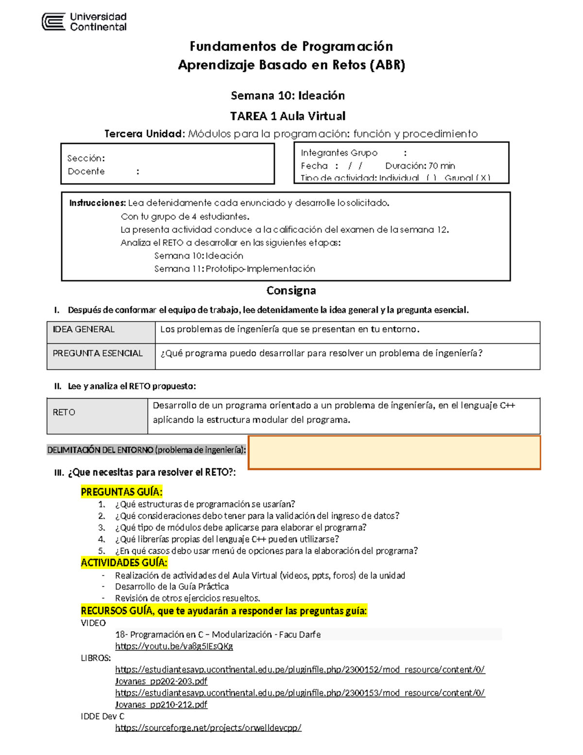 Fundamentos de Programación: TAREA 1 - Ideación y Desarrollo de Programas - Studocu