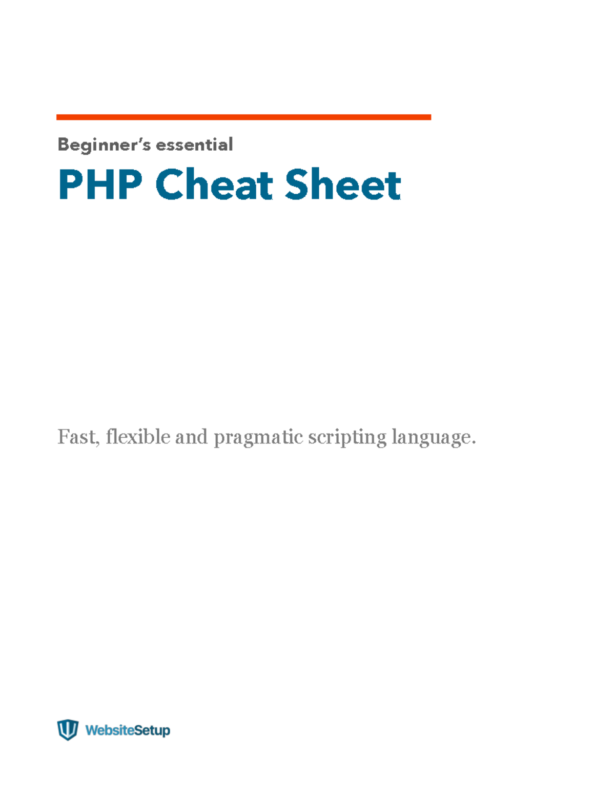 PHP Cheat Sheet: Essential Guide for Beginners - Studocu