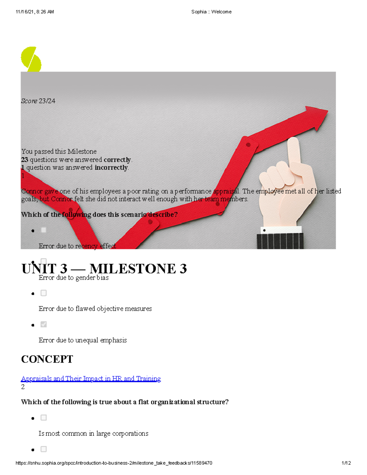 BUS 101 Unit 3 Milestone Review: Key Concepts & Management Scenarios ...