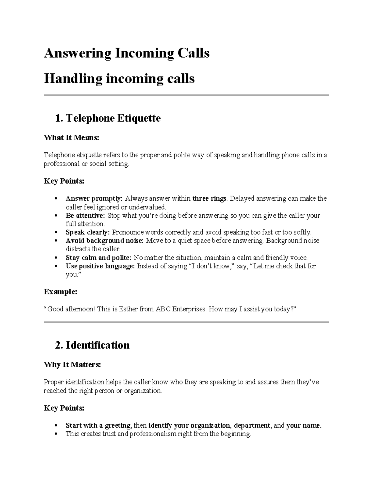 Telephone Calls Management: Best Practices for Professional Handling ...