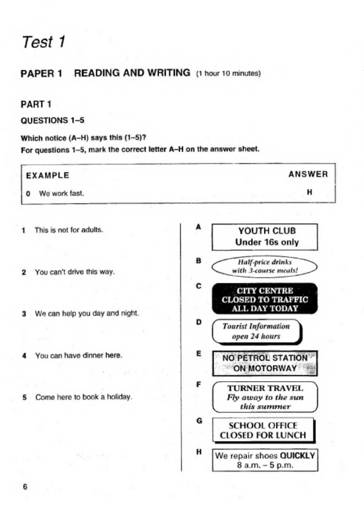 KET 3 Test 1 Review Notes and Practice Questions - Studocu