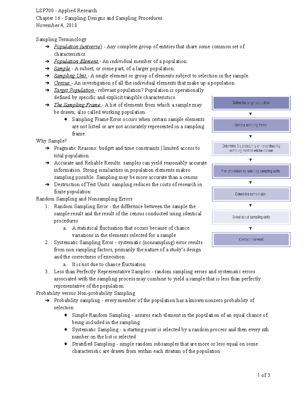 Chapter 16 - Sampling Designs and Sampling Procedures - LSP700 ...