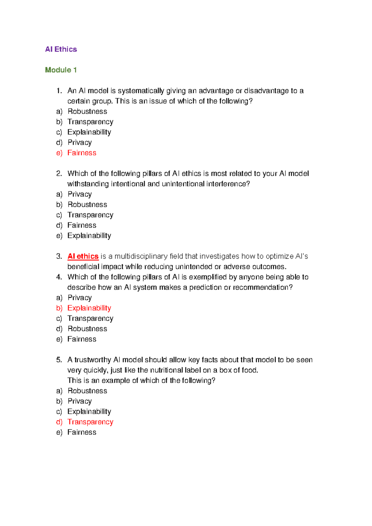 Bab 5 AI Ethics - notes chapter 5 - AI Ethics Module 1 1. An AI model ...