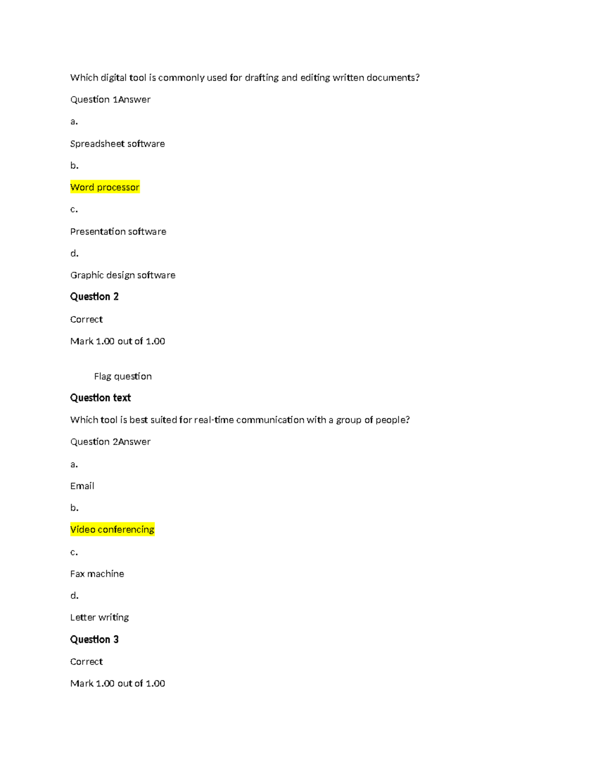 Unit3 - Which digital tool is commonly used for drafting and editing ...