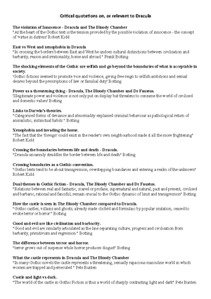 A-Level English Revision - Dracula Notes - English Revision - Dracula ...