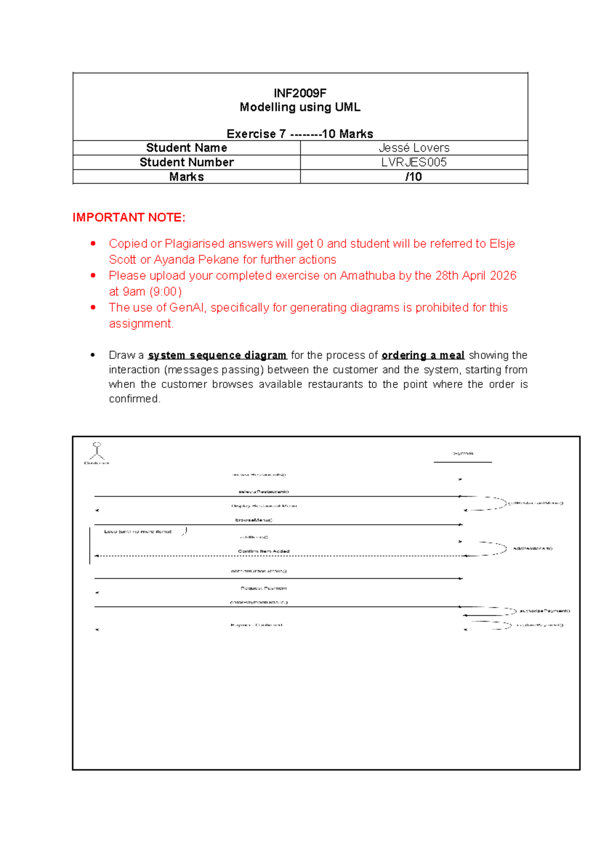 INF2009F UML Modelling Exercise 2 - Package Diagram - Studocu