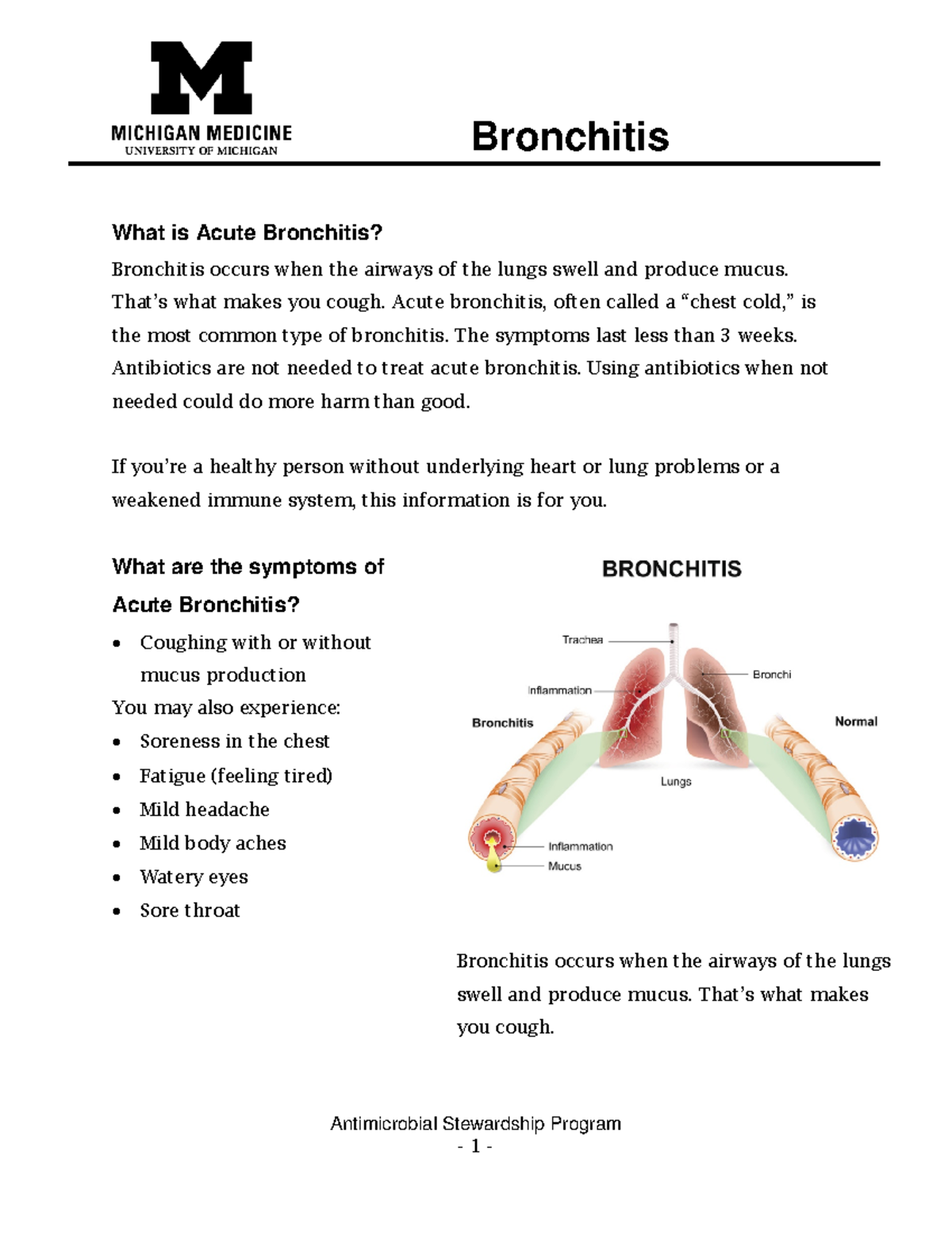 Bronchitis - Acute Case Study Analysis for Antimicrobial Stewardship - Studocu