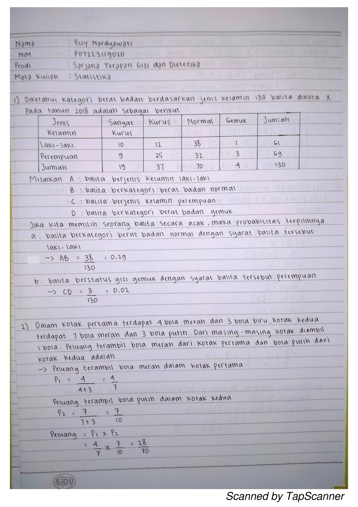 Statistika Notes - 3A Elly Nardyawati P07223119020 - Studocu