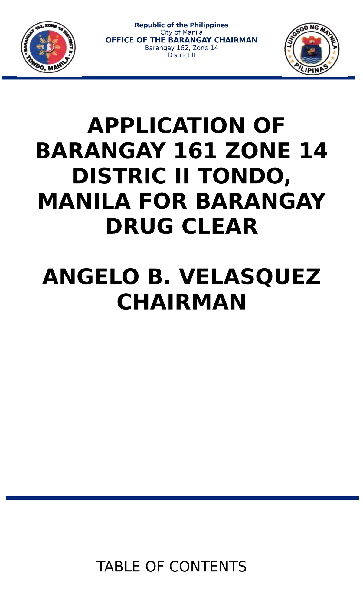 Folder-1 - DRUG CLEARING - ####### City of Manila OFFICE OF THE ...