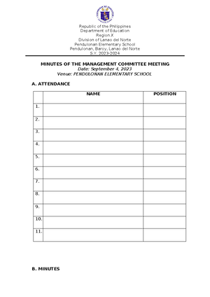 Sample meeting script for president - Meeting Script – General ...