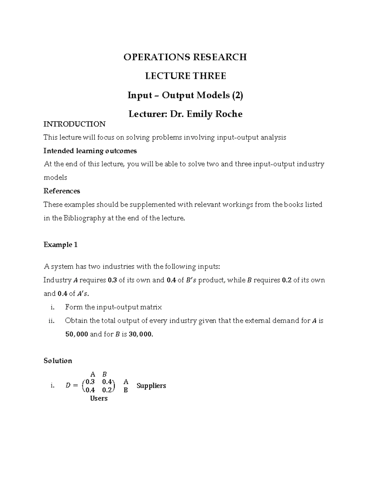 Transportation AND Assignment Problems - OPERATIONS RESEARCH (UE18IE301 ...