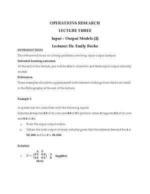 Transportation AND Assignment Problems - OPERATIONS RESEARCH (UE18IE301 ...