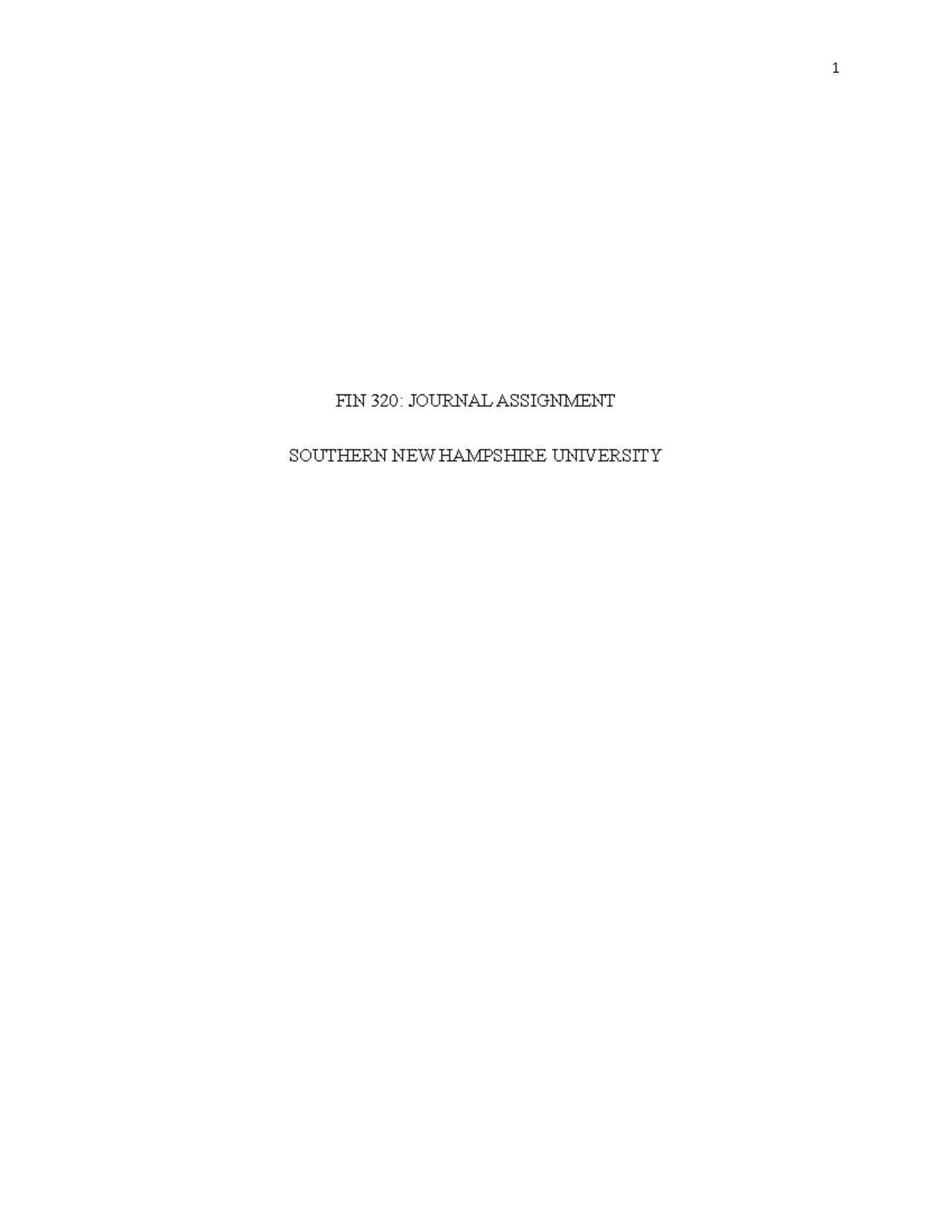 FIN 320: Journal Assignment on Kellogg's Financial Statements - Studocu