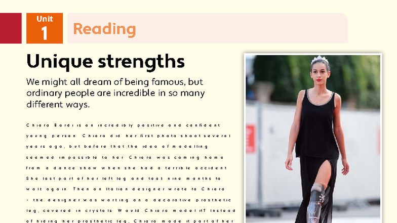 We Be L3 U1 Unique Strengths: Inspiring Stories of Resilience - Studocu