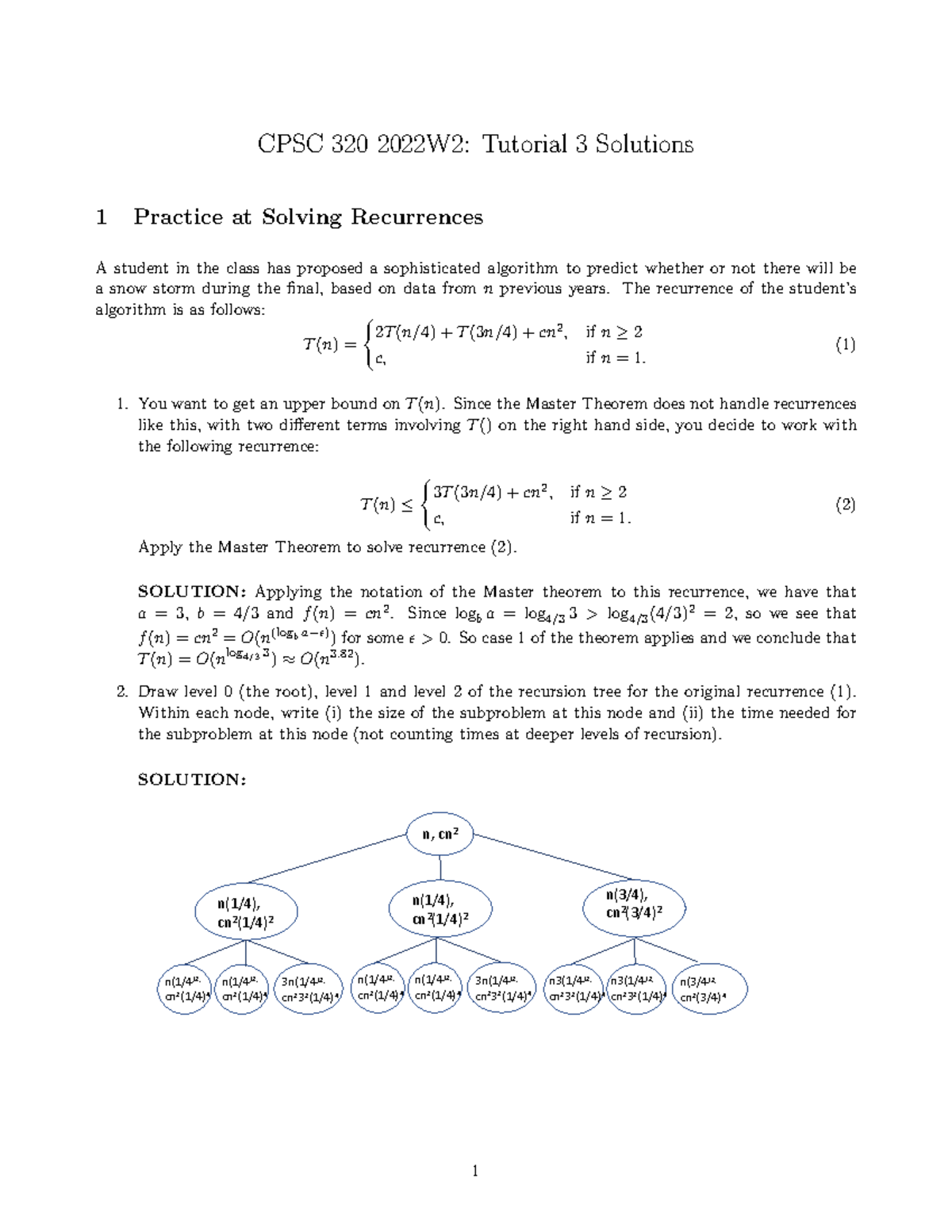 T3-soln - tutorial - CPSC 320 2022W2: Tutorial 3 Solutions 1 Practice ...